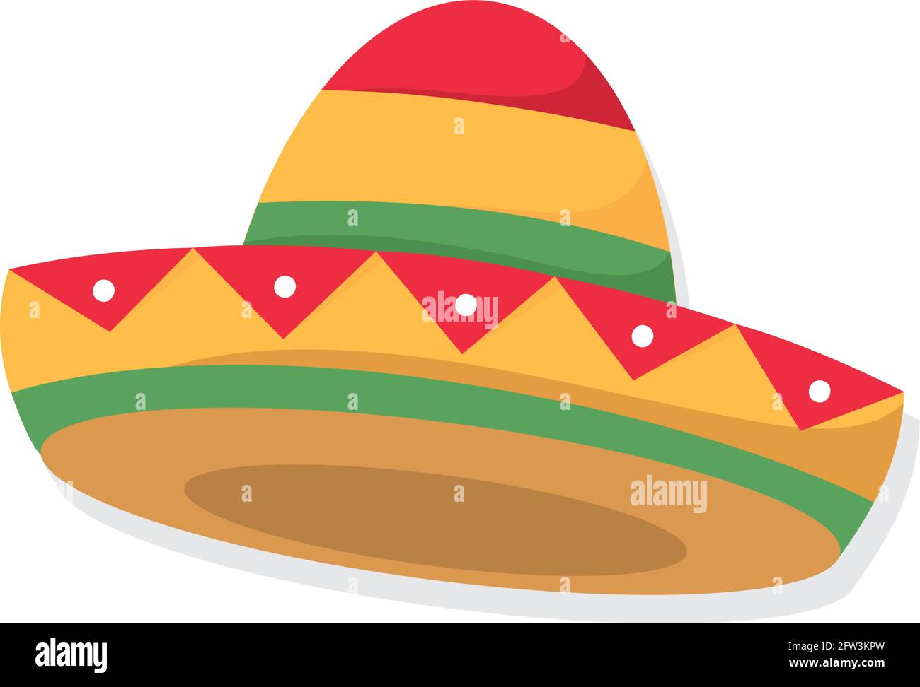 Isolated traditional mexican hat Mexican culture Vector illustration ...