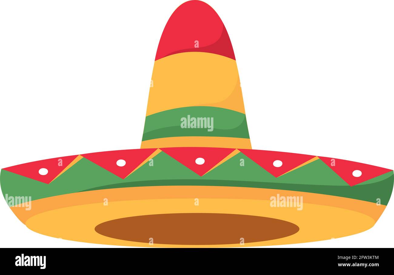 Isolated traditional mexican hat Mexican culture Vector illustration ...