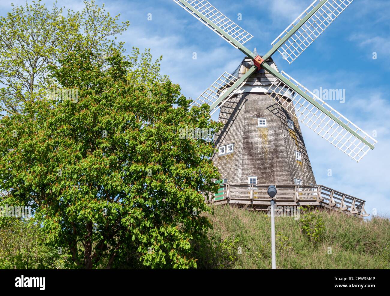 Old post mill in Germany Stock Photo - Alamy