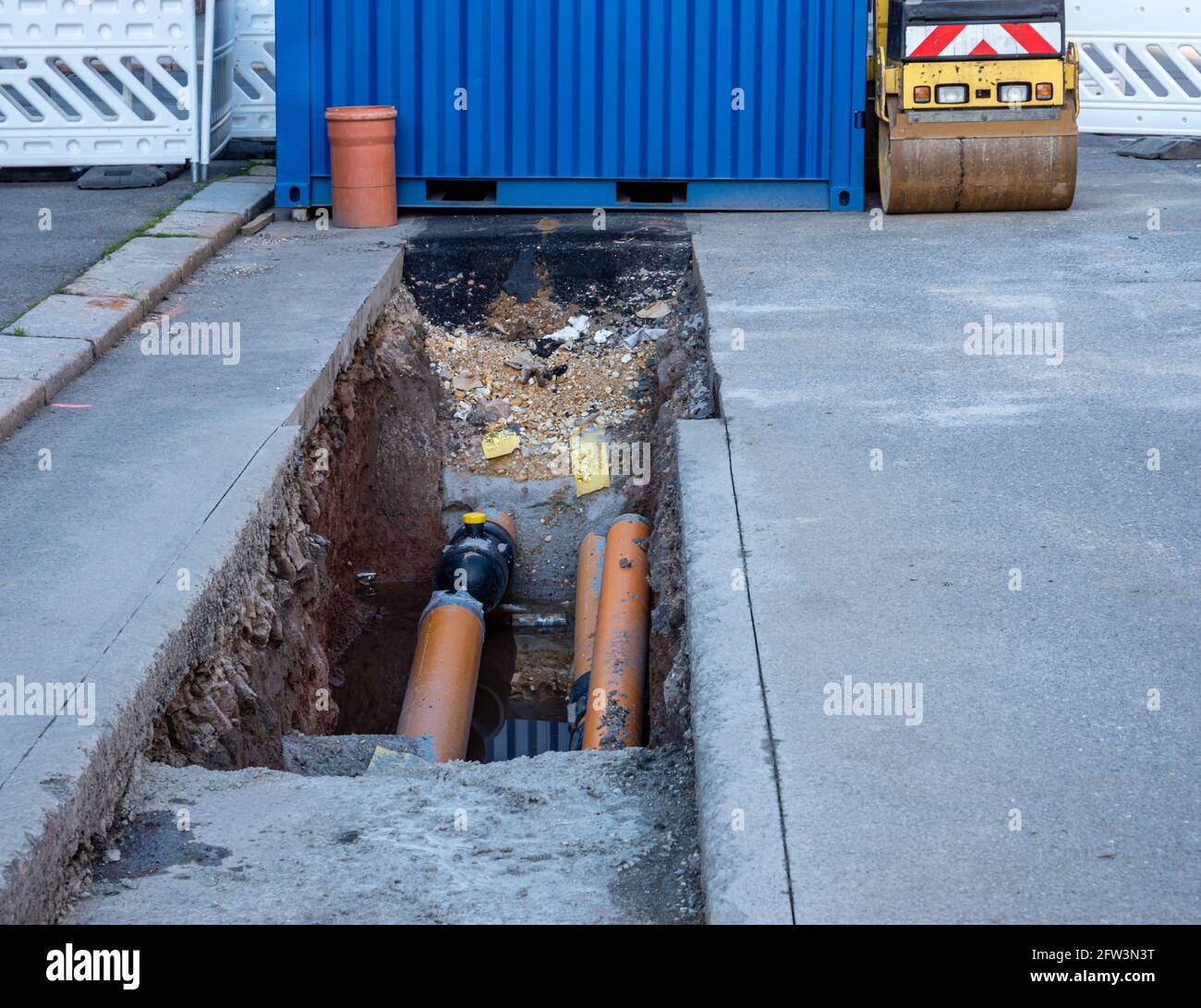 Rehabilitation of a gas pipeline construction site Stock Photo - Alamy