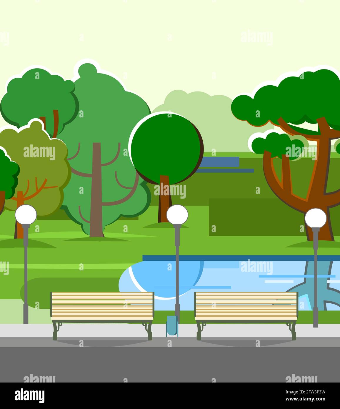 A city street in the colors Stock Vector Images - Alamy