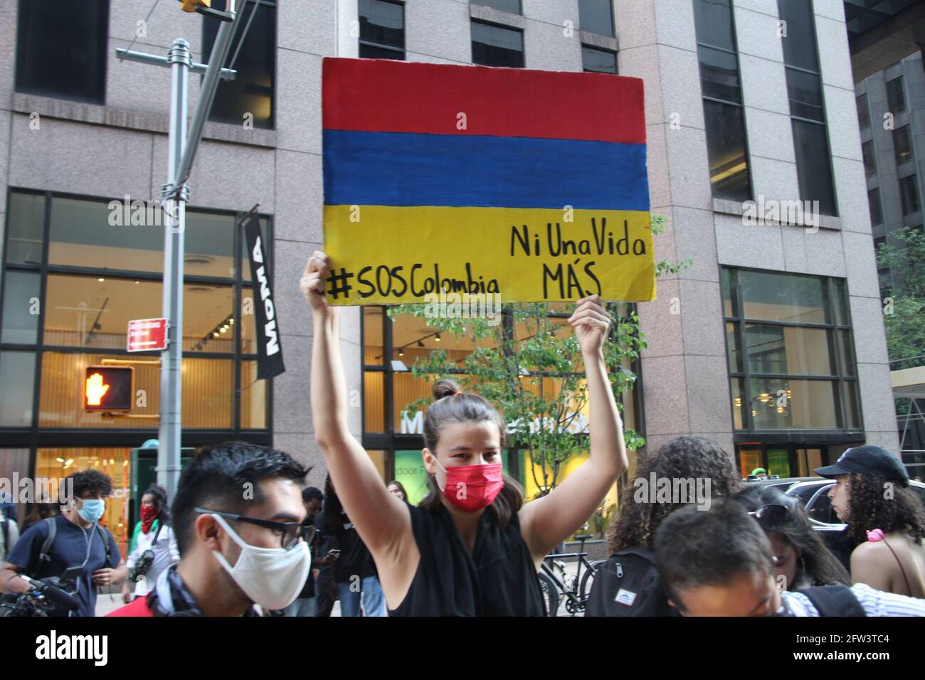 New York, USA. 21st May, 2021. (NEW) Free Palestine Protest in front of ...