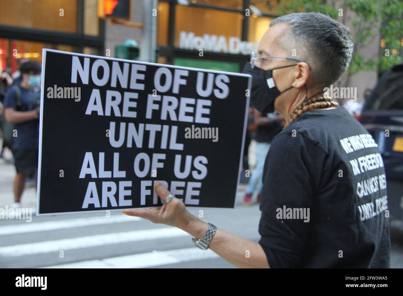 New York, USA. 21st May, 2021. (NEW) Free Palestine Protest in front of ...