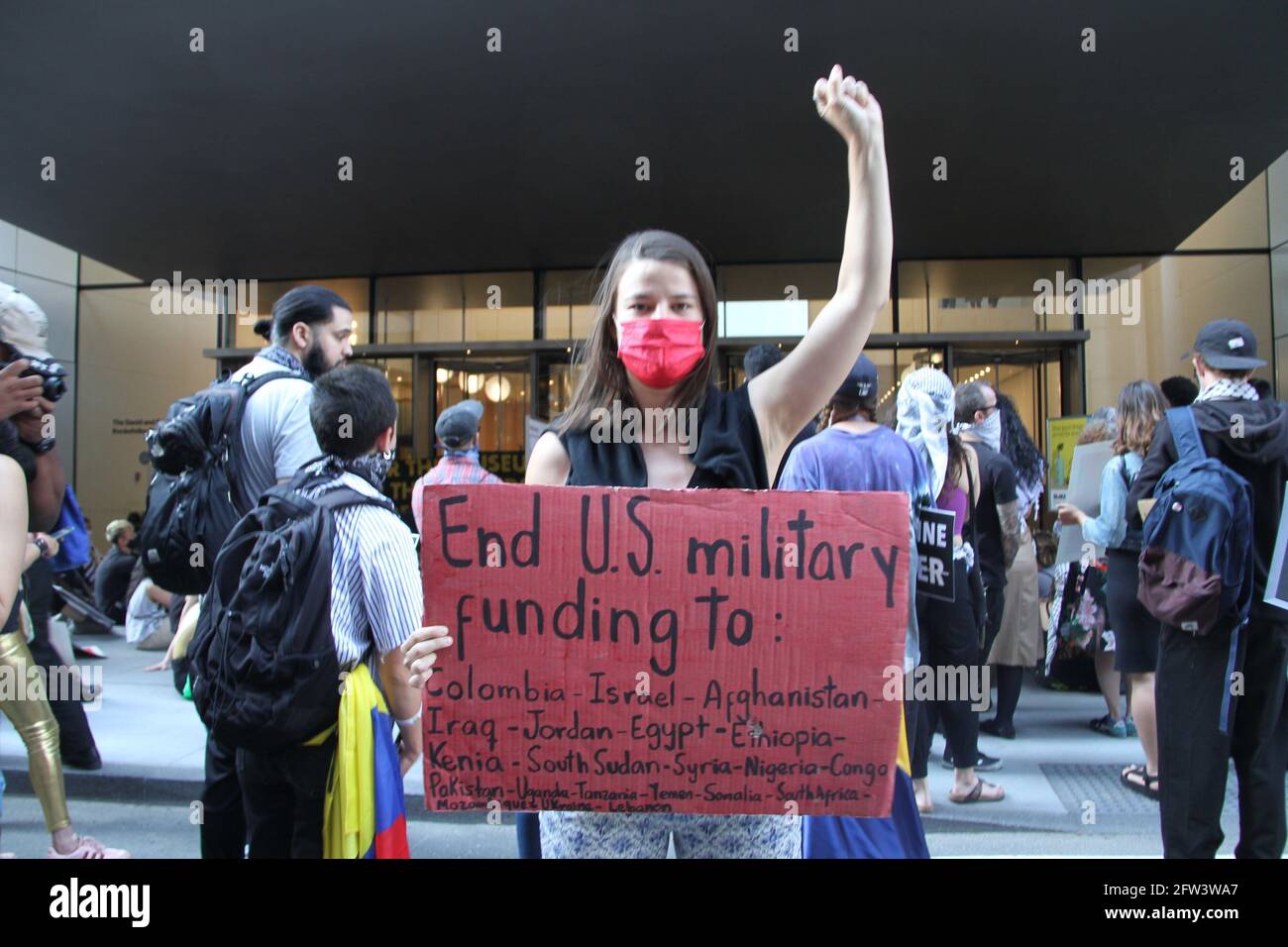 New York, USA. 21st May, 2021. (NEW) Free Palestine Protest in front of ...