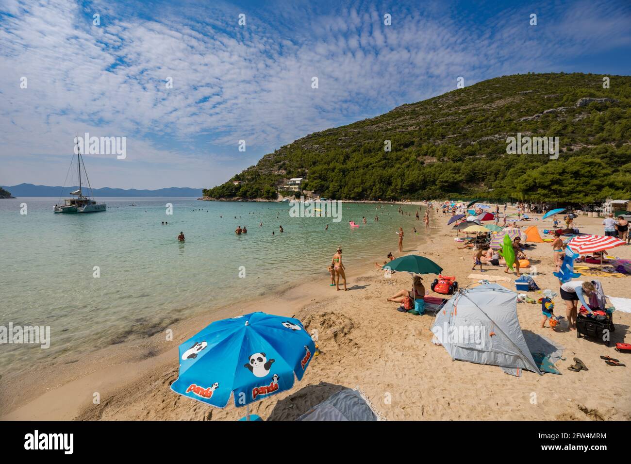 Famous beach Prapratno on peninsula Peljesac, Dalmatia, Croatia Stock ...