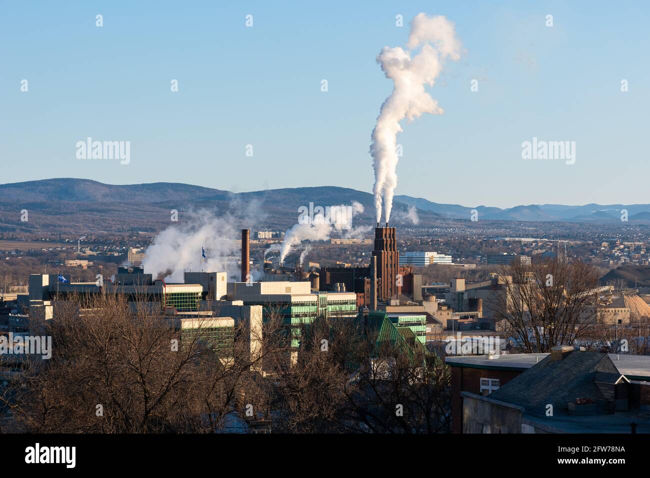 View of the lower city with industrial and administrative building from ...