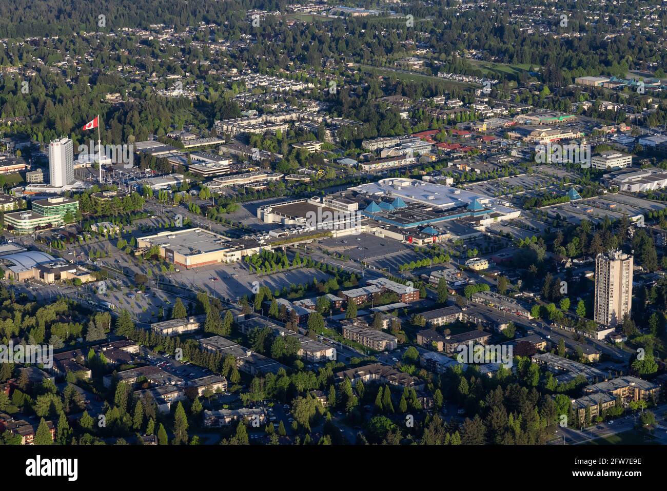Aerial view from Airplane of Guildford Shopping Mall Stock Photo - Alamy