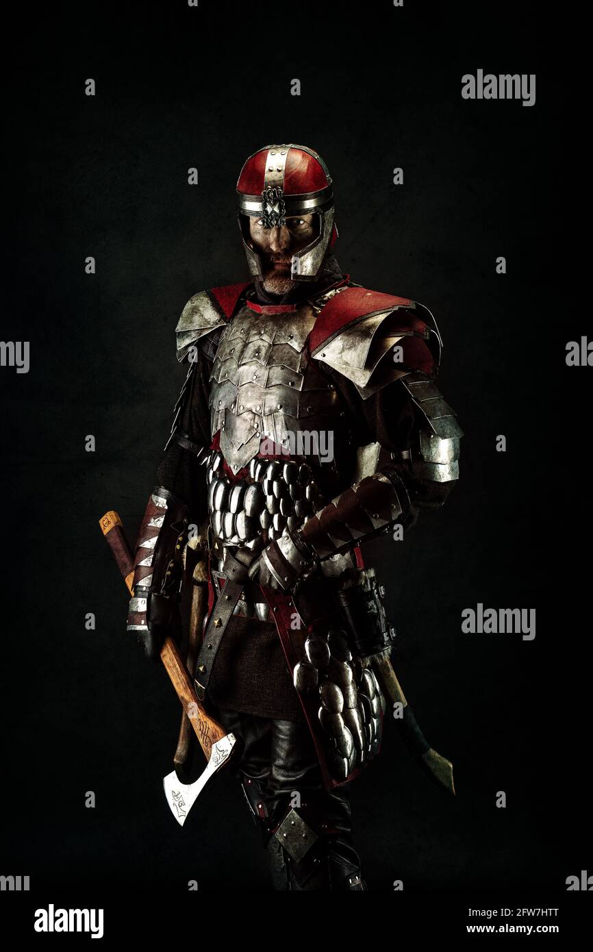 Ax in hands medieval hi-res stock photography and images - Alamy