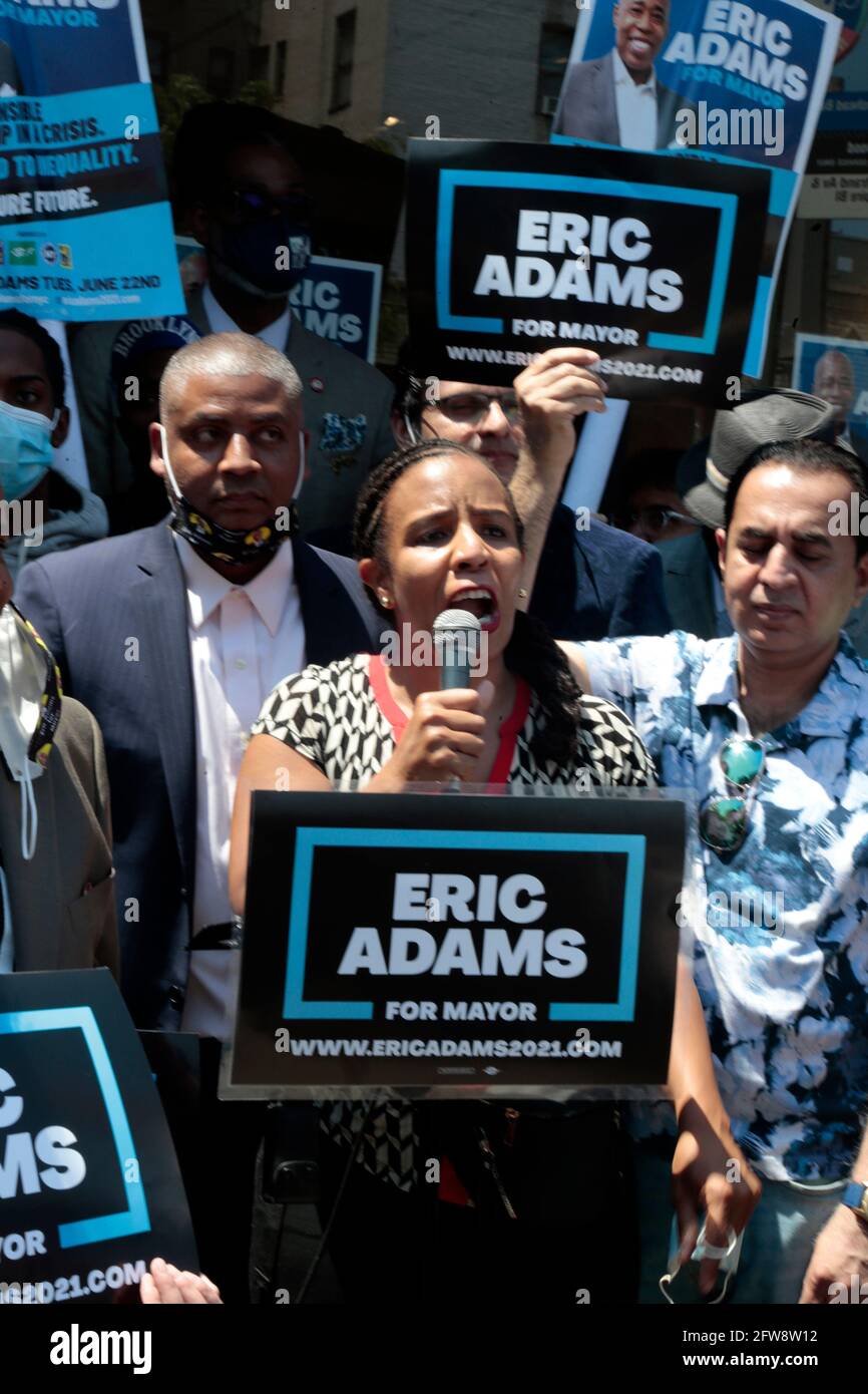 New York, NY, USA. 21st May, 2021. (L-R) New York City Council Member ...