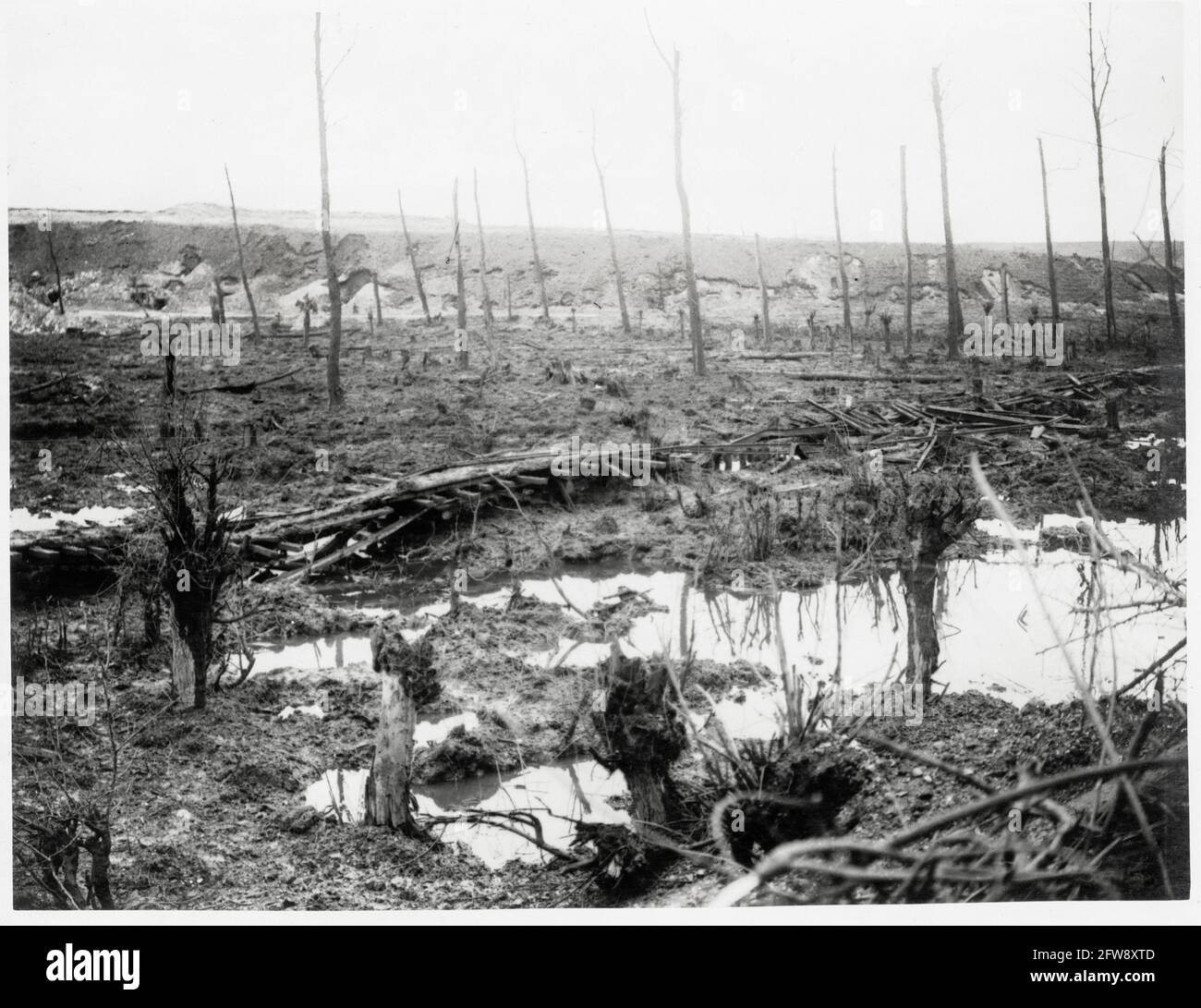 World War One, WWI, Western Front - Remains of the railway bridge at ...