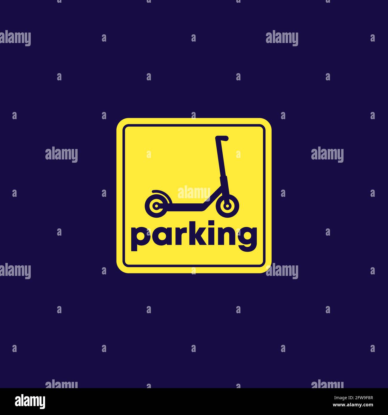 kick scooter parking sign, vector Stock Vector Image & Art - Alamy