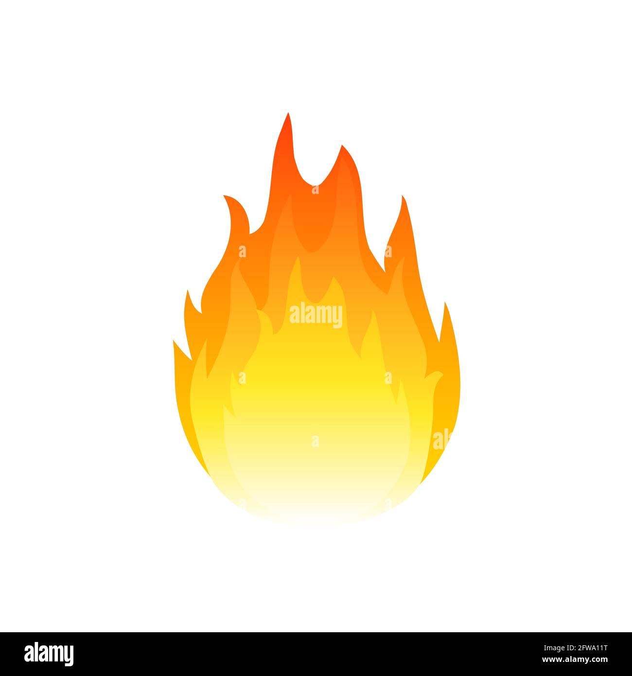 Flame fire vector icon. Heat ignite burn gas hot logo emblem icon Stock ...