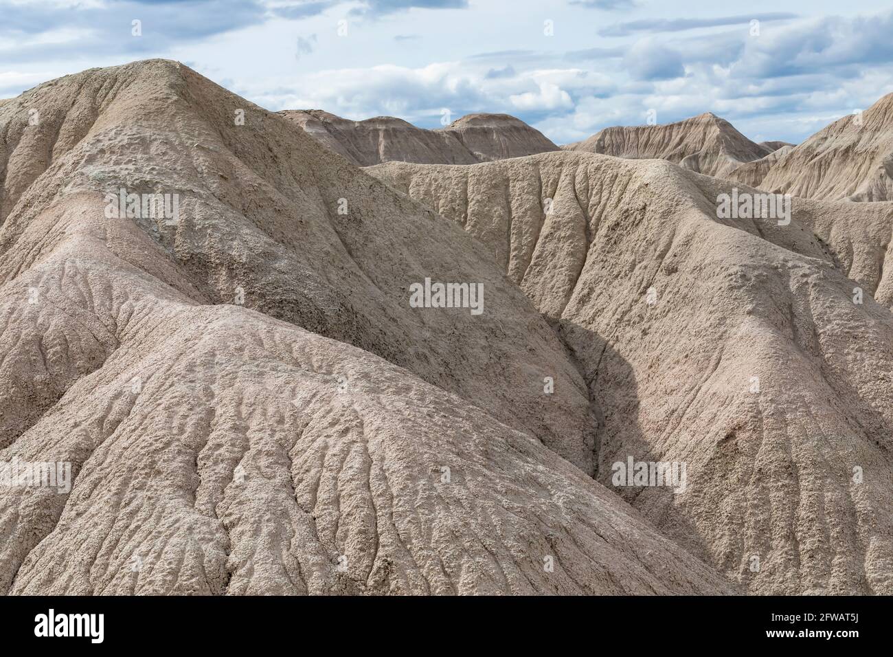 Eroded clay hills of Toadstool Geologic Park, Oglala National Grassland ...