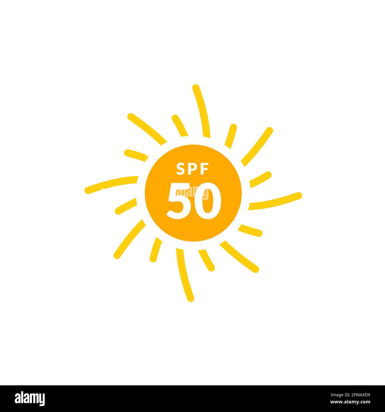 UV radiation sun block icon. Solar ultraviolet uv radiation logo 50spf ...