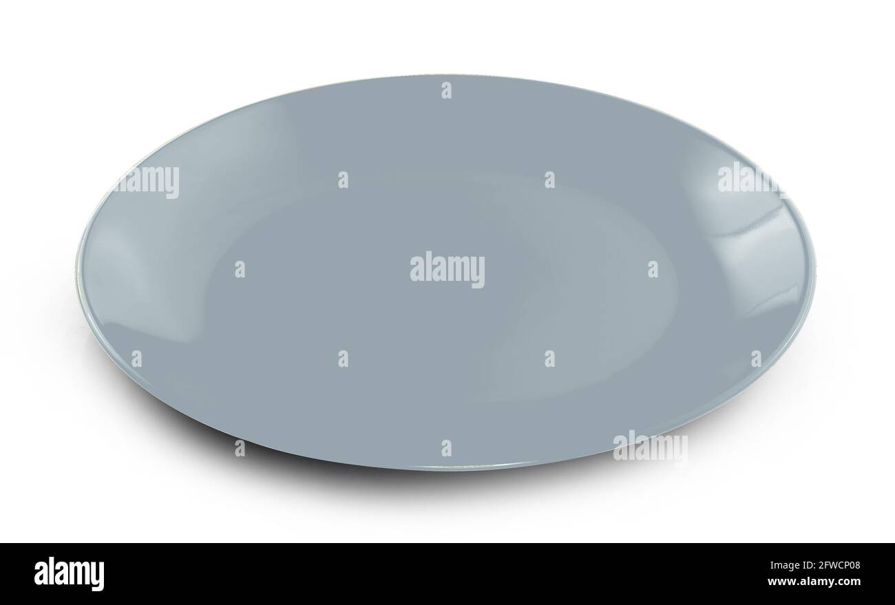 empty plate isolated on white background Stock Photo - Alamy