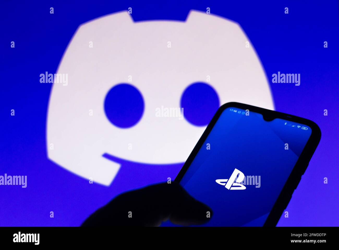 In this photo illustration the PlayStation (PS) logo app seen displayed ...