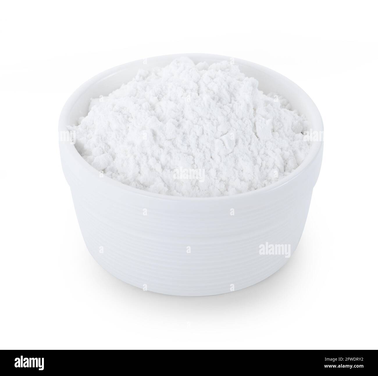 tapioca flour isolated on white background Stock Photo - Alamy