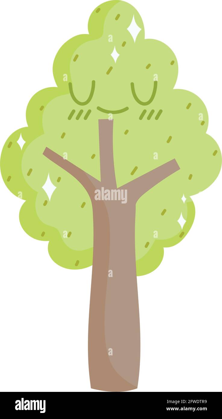 cute tree cartoon Stock Vector Image & Art - Alamy