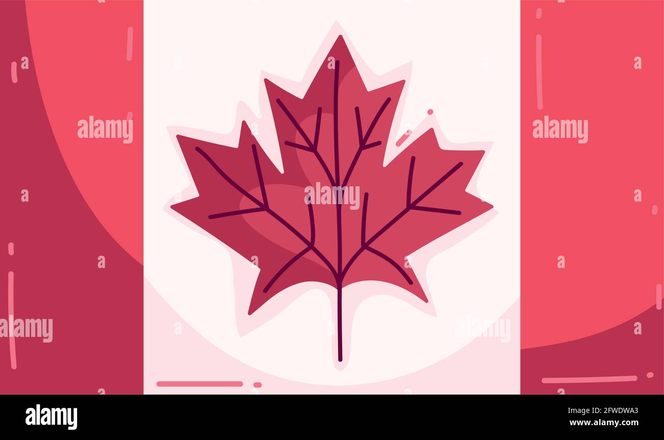 Flapping canadian flag Stock Vector Images - Alamy