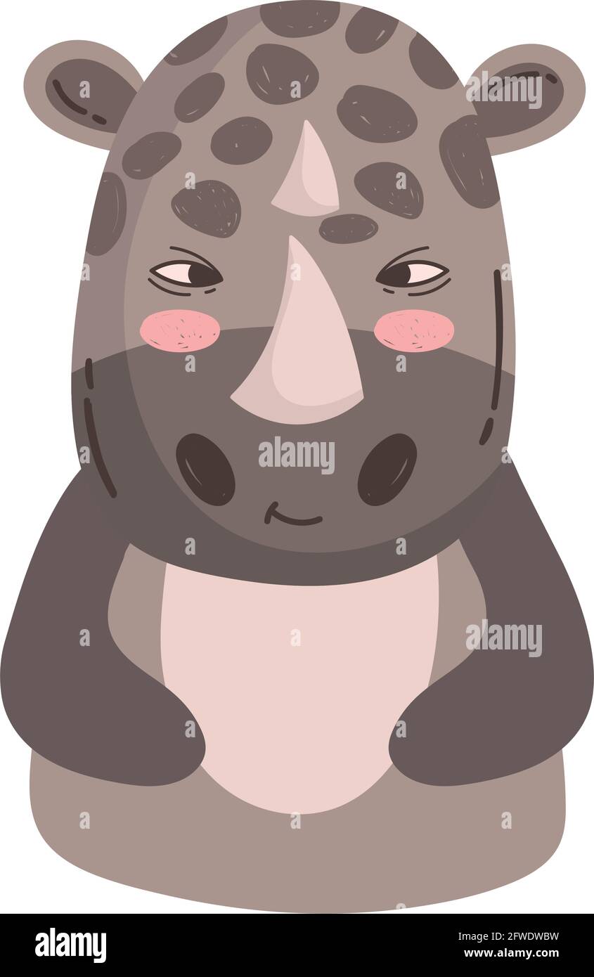 rhino animal cartoon Stock Vector Image & Art - Alamy