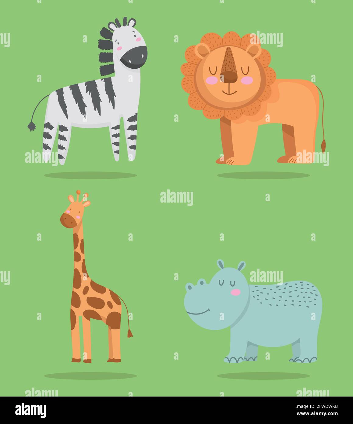 animals cartoon set Stock Vector Image & Art - Alamy