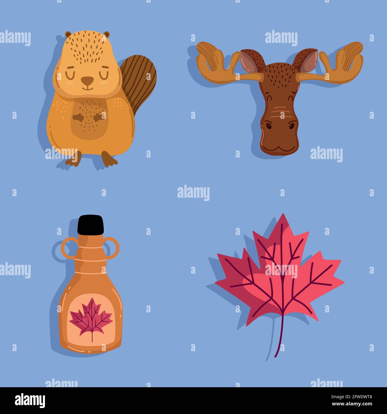 canada cartoon icons Stock Vector Image & Art - Alamy