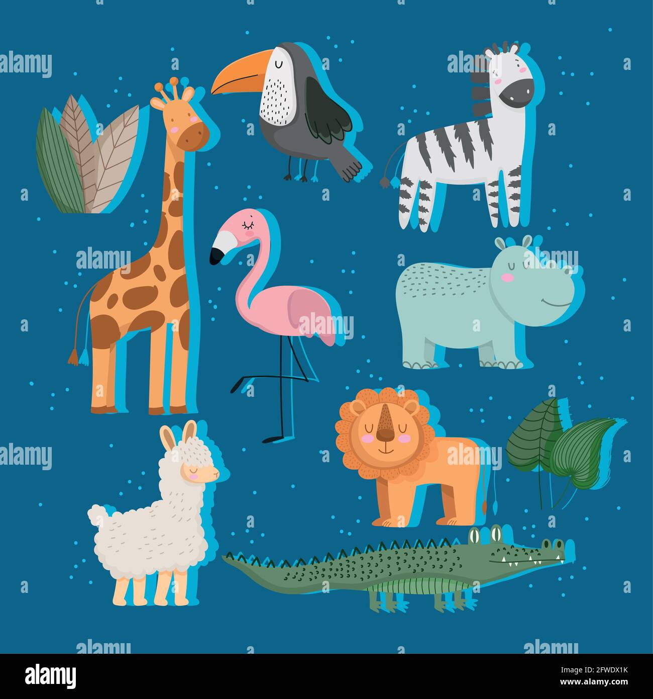 set of animals Stock Vector Image & Art - Alamy