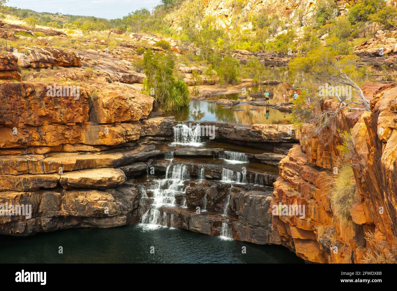Bell Gorge Waterfall, The Kimberley, Western Australia, Australia Stock ...