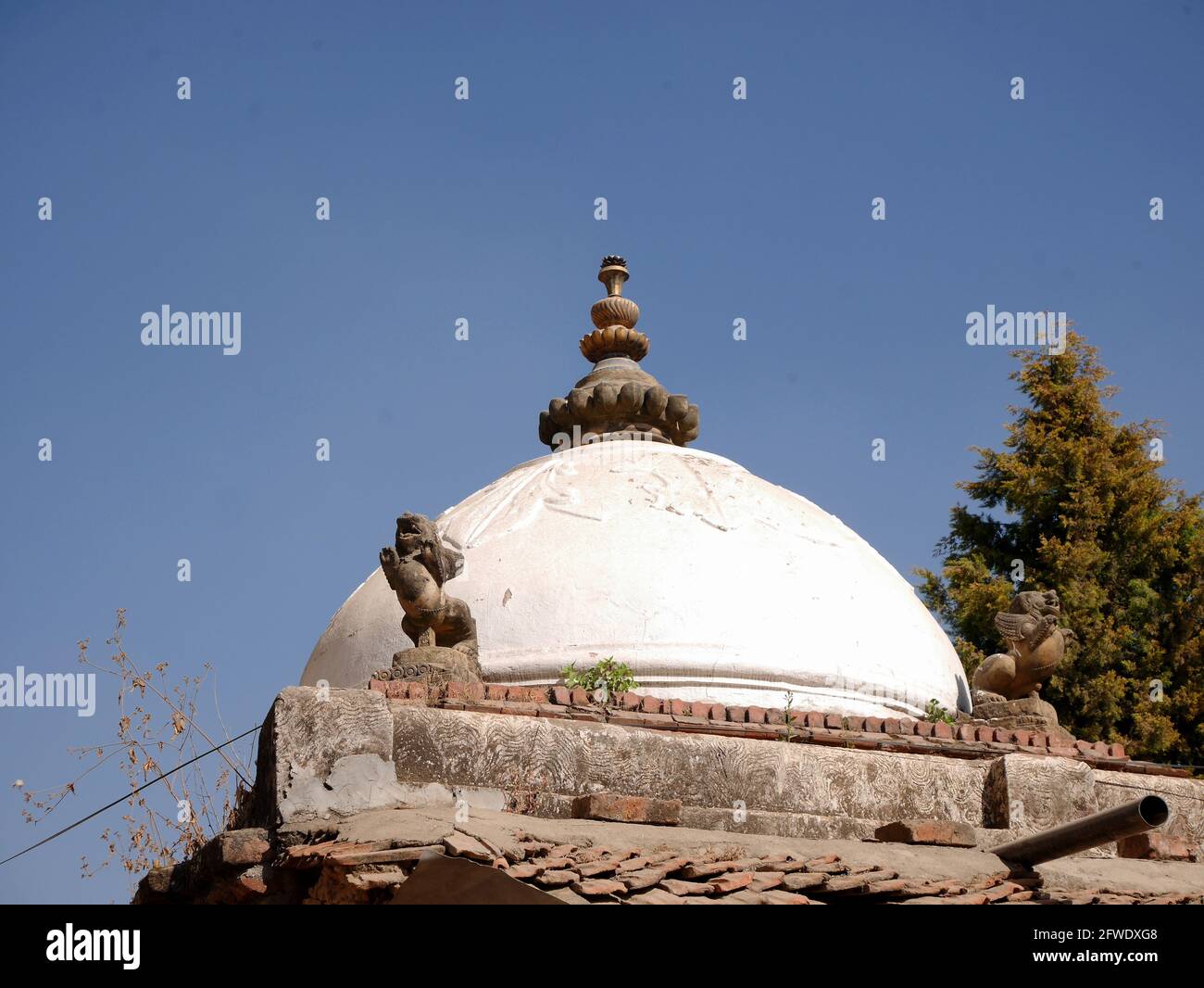 Ancient antique building temple worship sanctuary palace of nepal ...