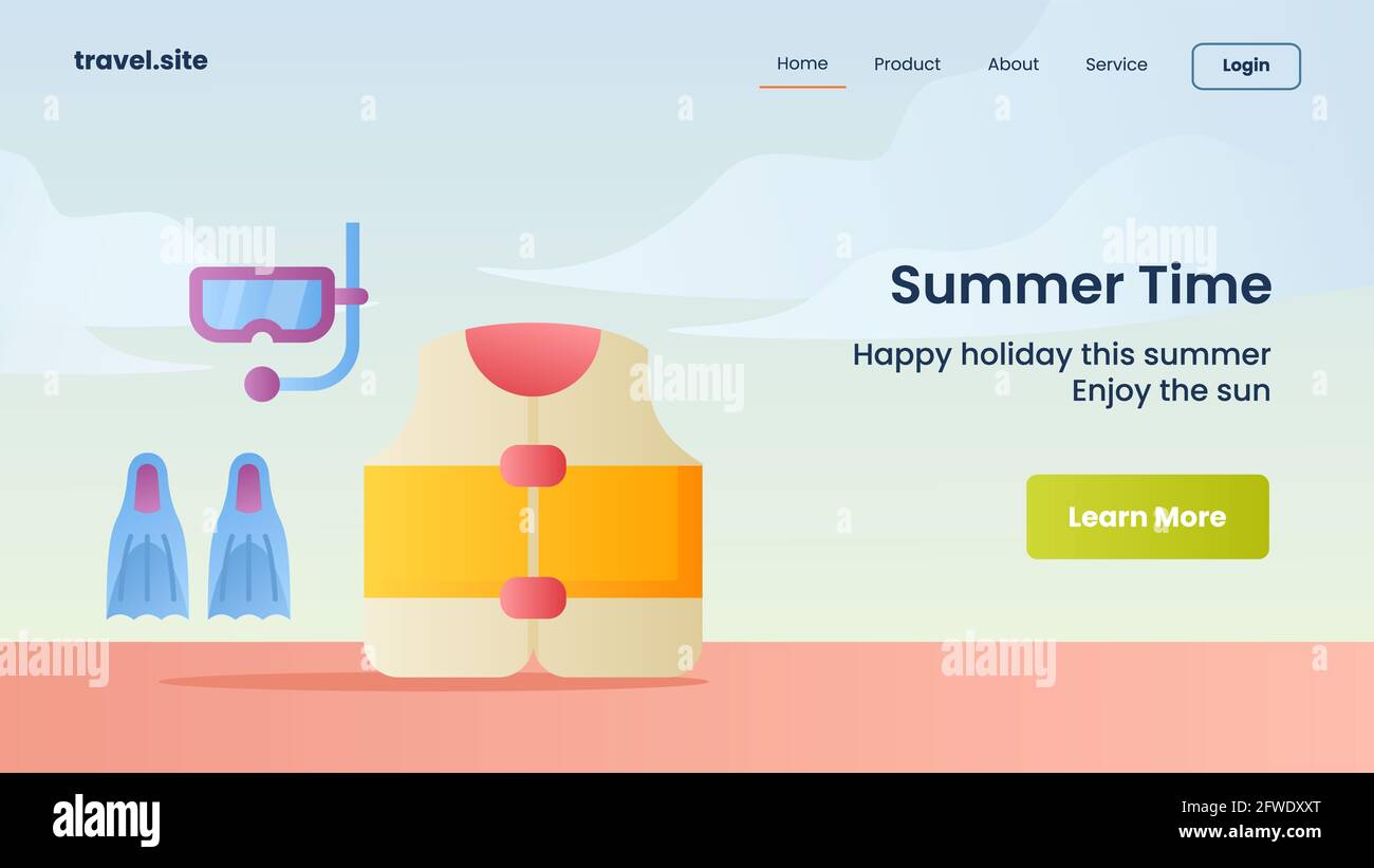 summer time campaign for web website home homepage landingpage banner ...