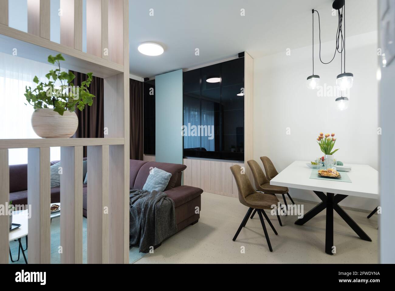 Living room area in contemporary apartment Stock Photo - Alamy