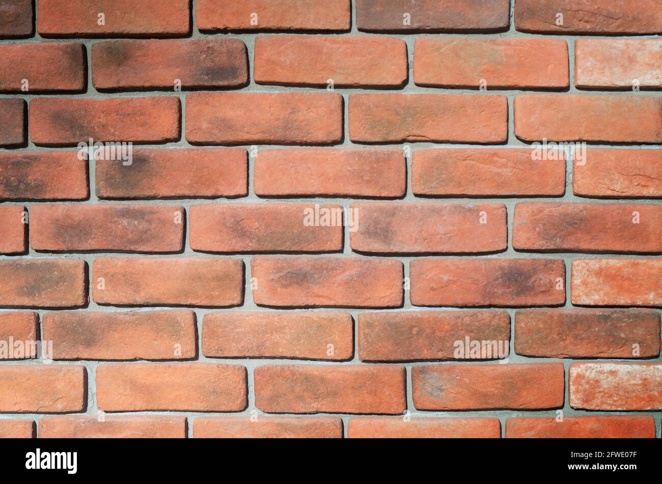 Red rustic brick wall - high quality texture. Background for your ...