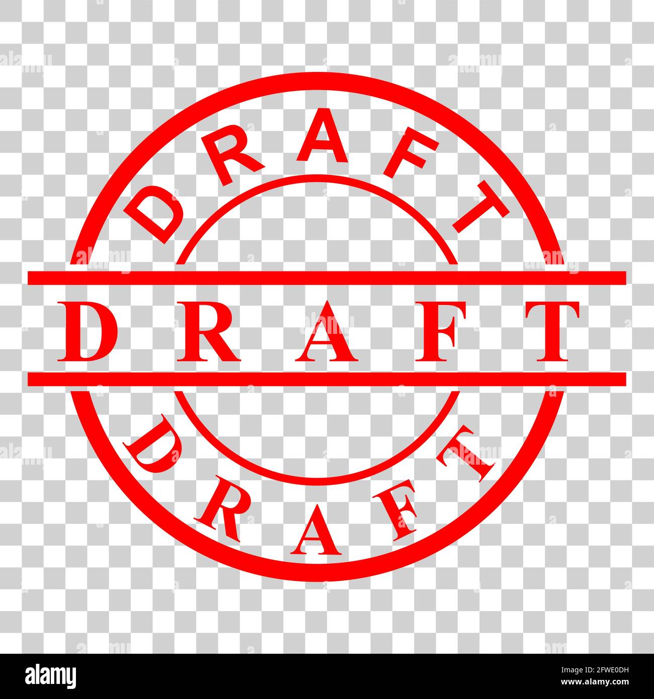 Simple Style Red Circle Rubber stamp, draft, at at tranparent effect ...