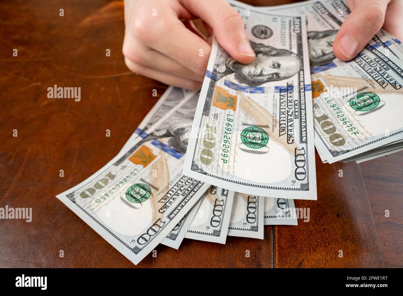 Counting money Man counting money, Business economy concept, allocation ...