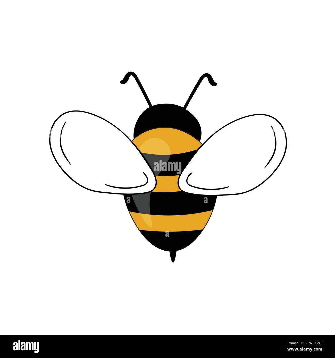 Cartoon bee mascot. A small bees flies. Wasp collection. Vector ...