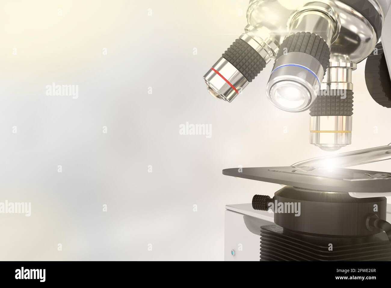 chemistry development concept, lab hi-tech scientific microscope with ...