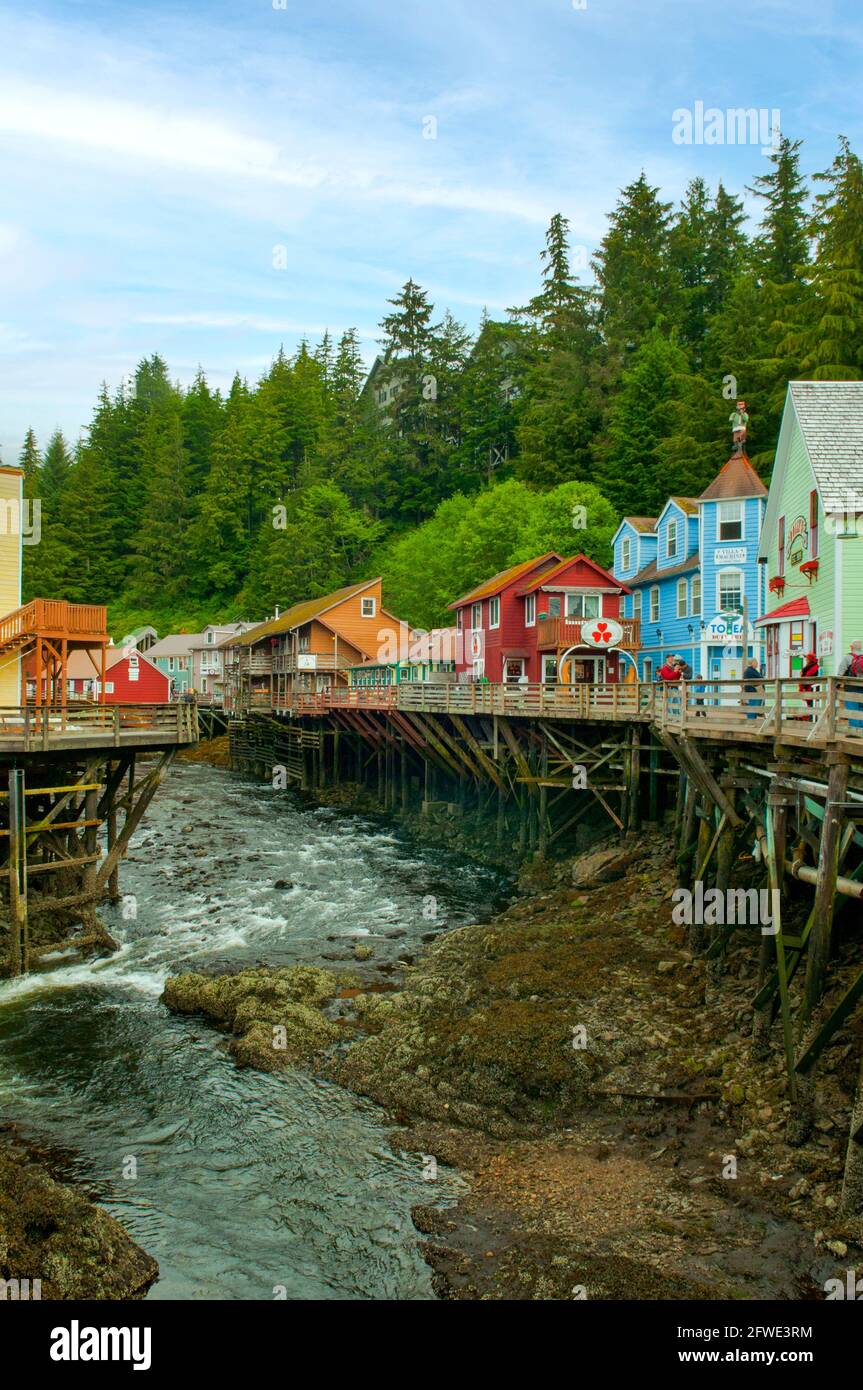 Creek St Buildings, Ketchikan, Alaska, USA Stock Photo - Alamy