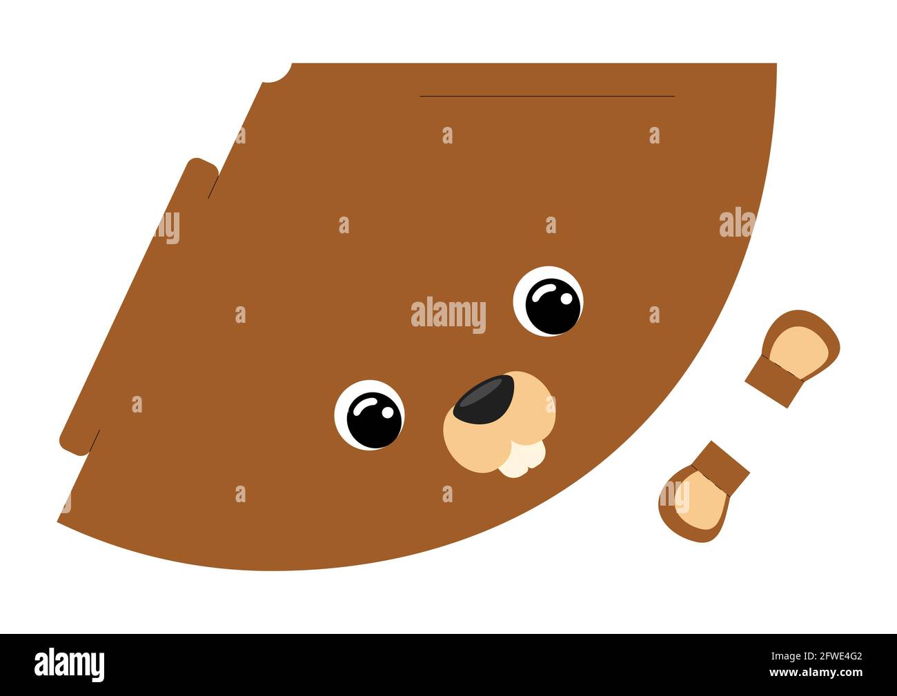 Printable beaver paper hat. Party die cut template for birthday ...