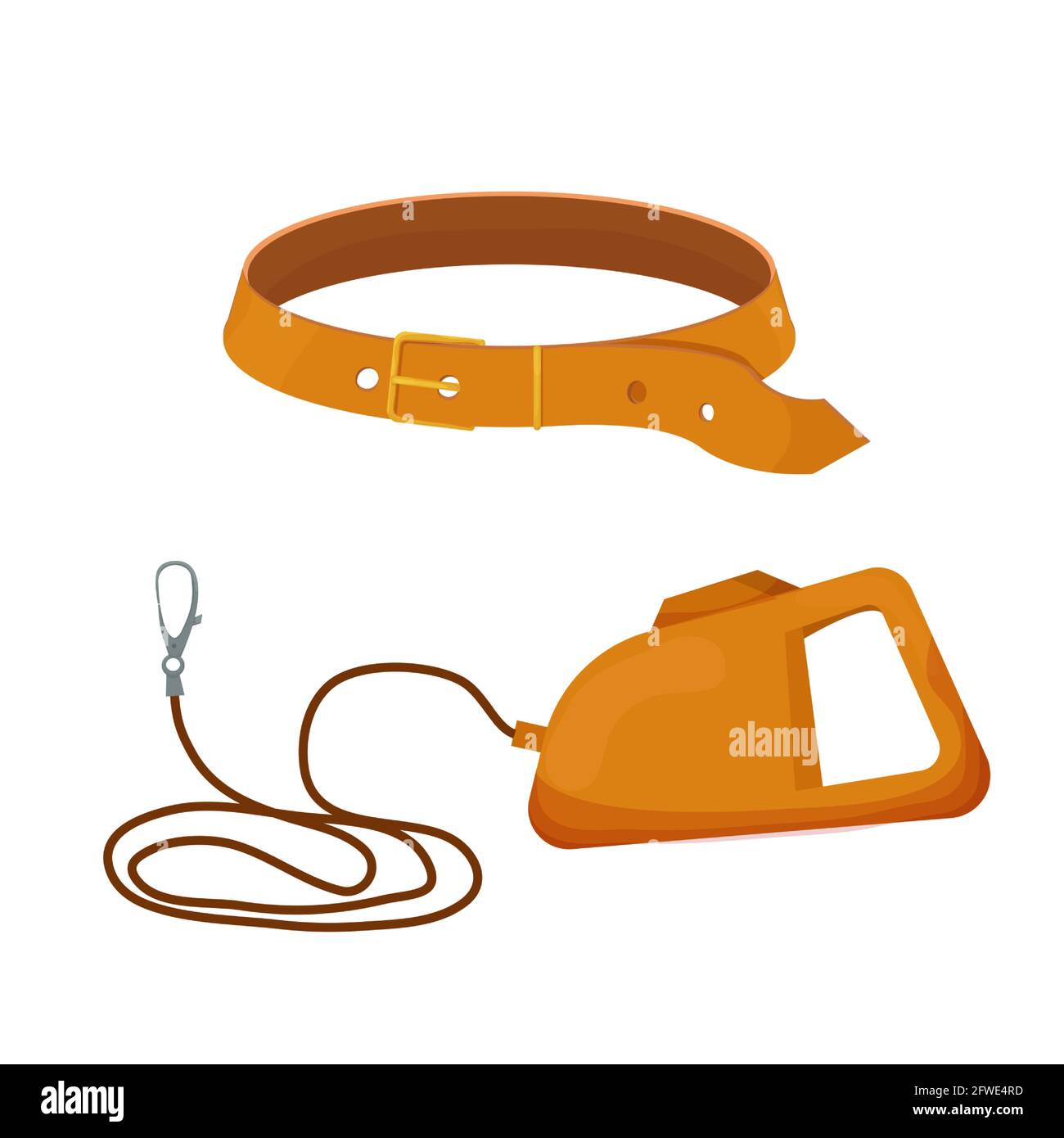 Carabiner on belt Stock Vector Images - Alamy