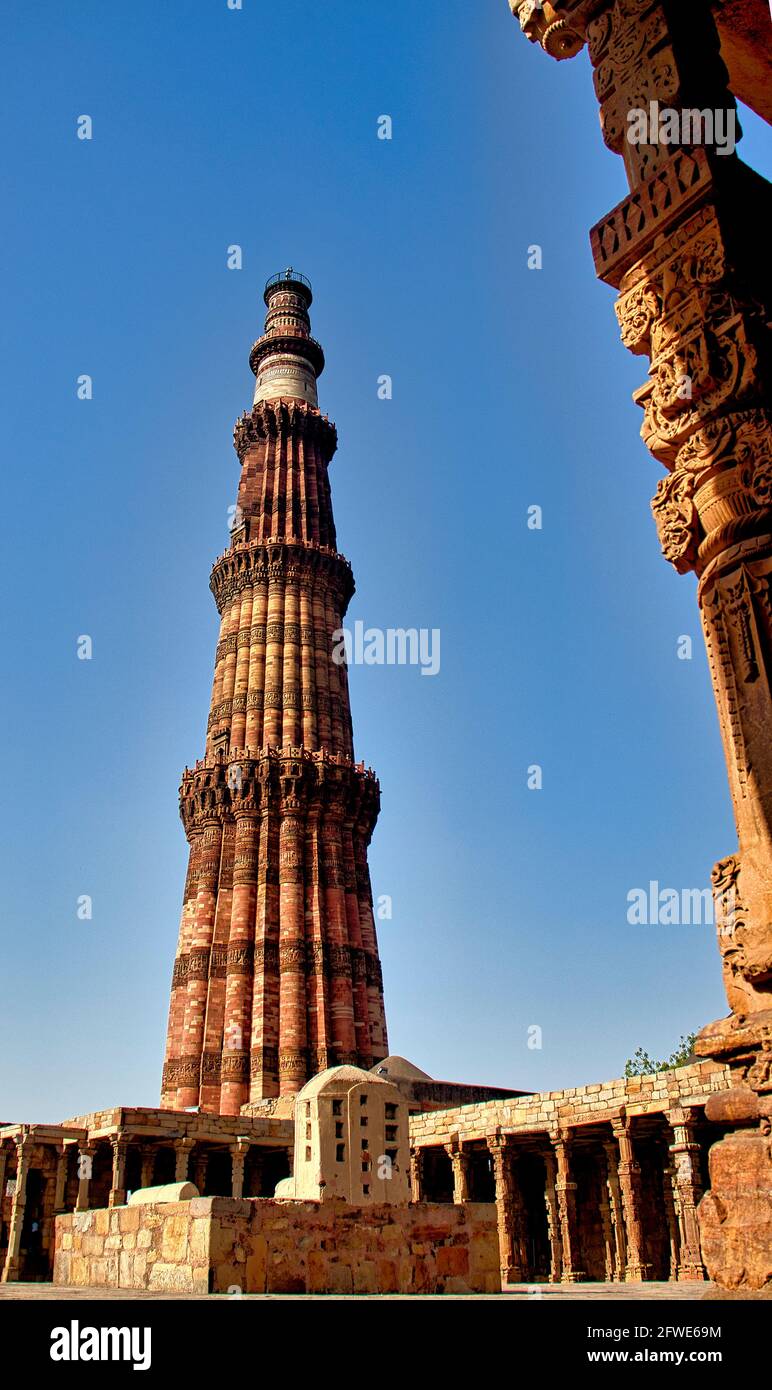 Qutub minar inside hi-res stock photography and images - Alamy