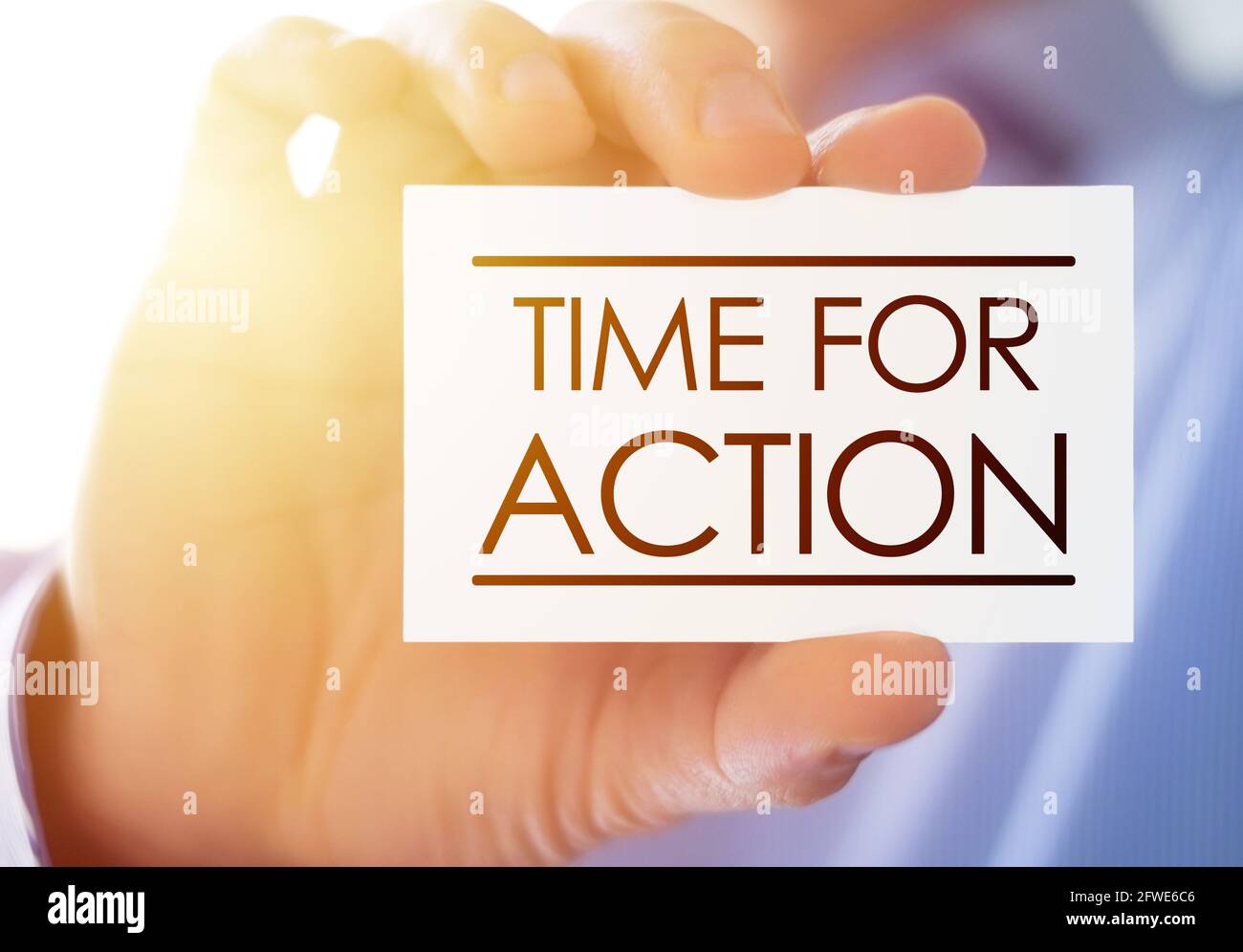 Right time for action - motivational quote Stock Photo - Alamy