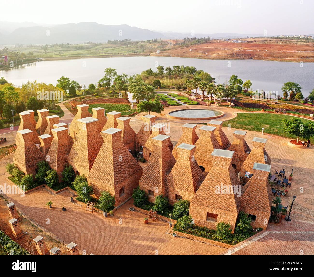 Aerial view of Dongfengyun park in Mile, Yunnan - China Stock Photo - Alamy