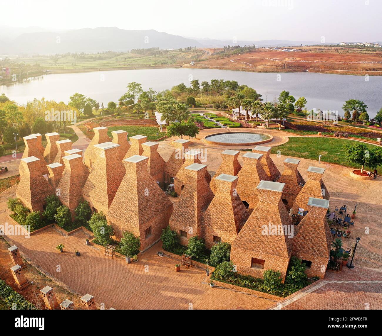 Aerial view of Dongfengyun park in Mile, Yunnan - China Stock Photo - Alamy