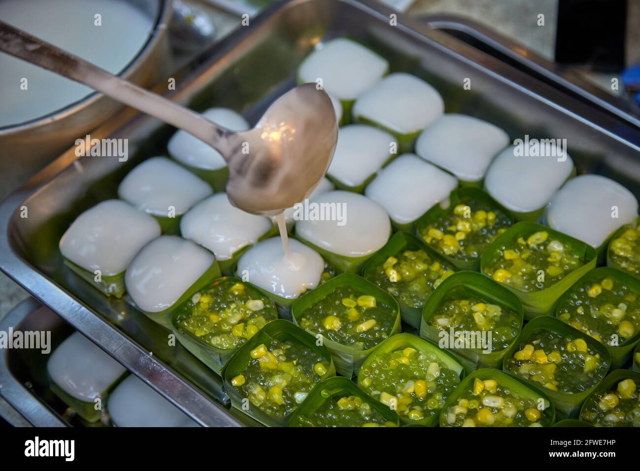 Some Thai delicacies being prepared at a stall in Tai Yuen Market in ...