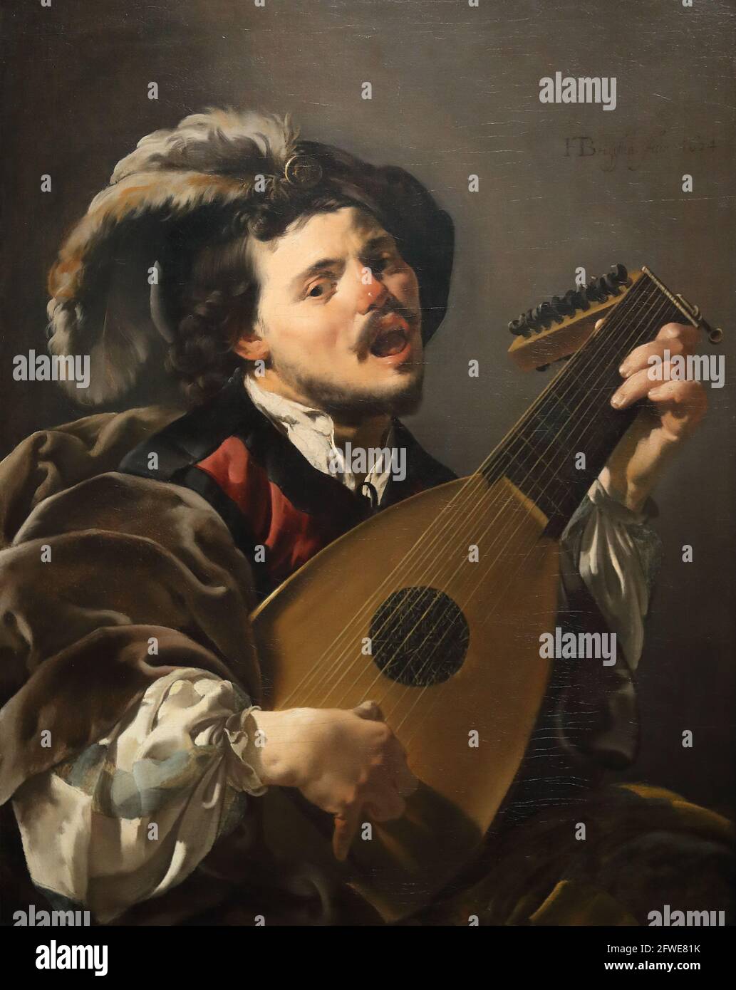 A man playing a lute by Dutch painter Hendrick ter Brugghen at the ...