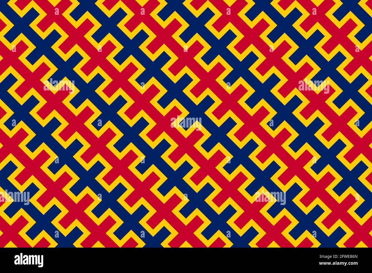 Simple geometric pattern in the colors of the national flag of Chad ...