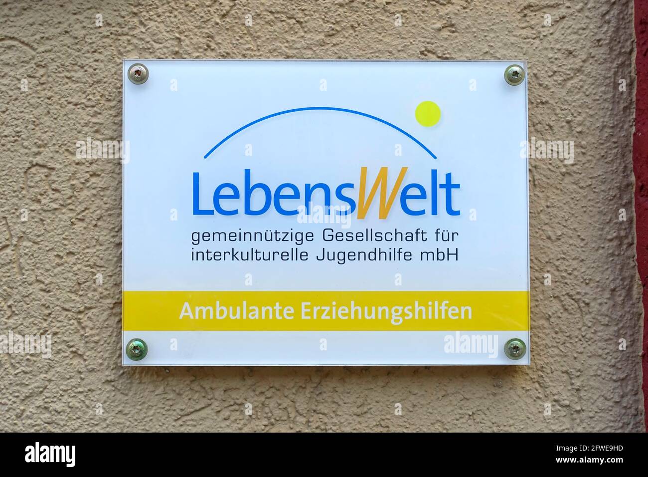 Sign Lebenswelt in Berlin Stock Photo - Alamy