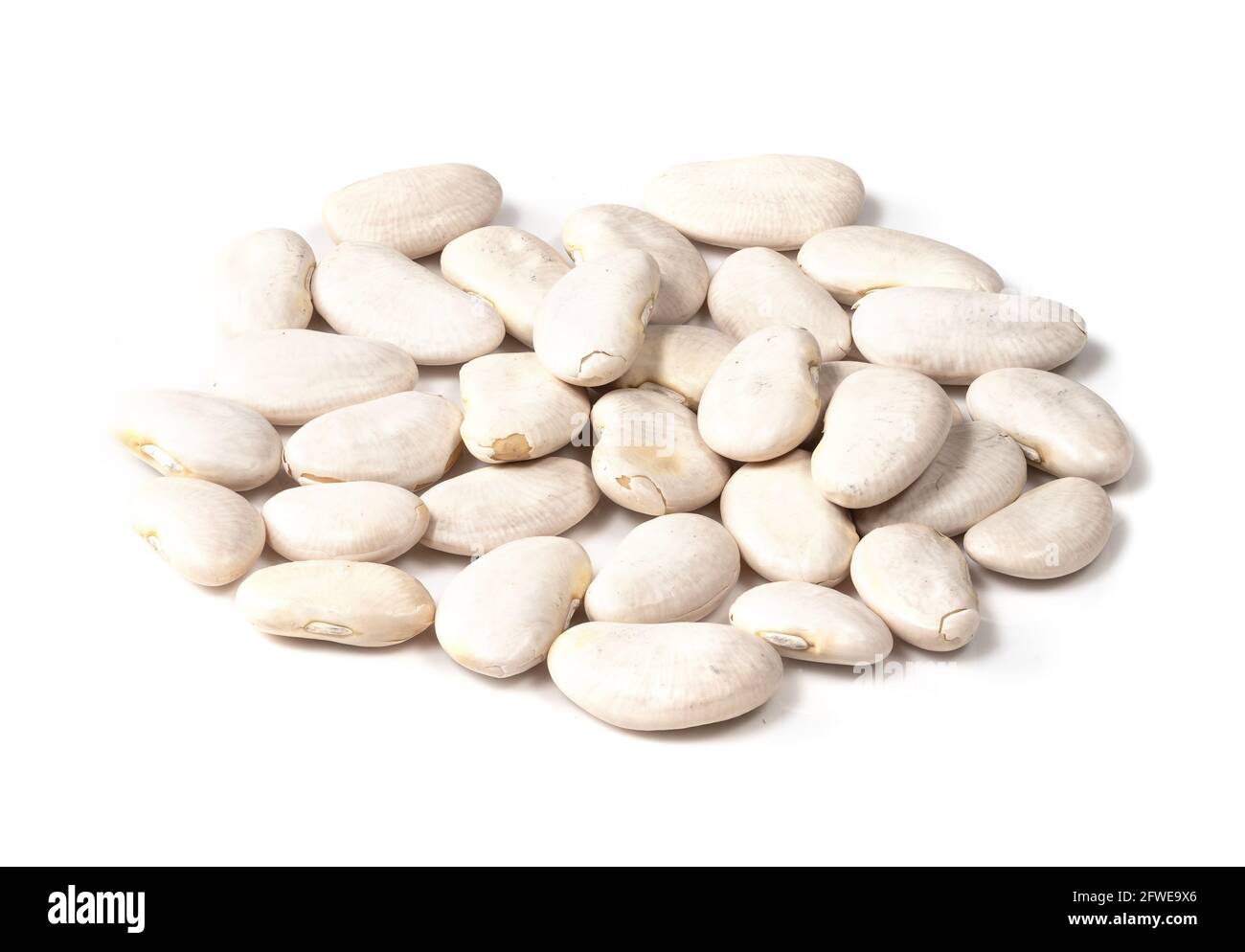 pile of lima beans closeup on white background Stock Photo - Alamy