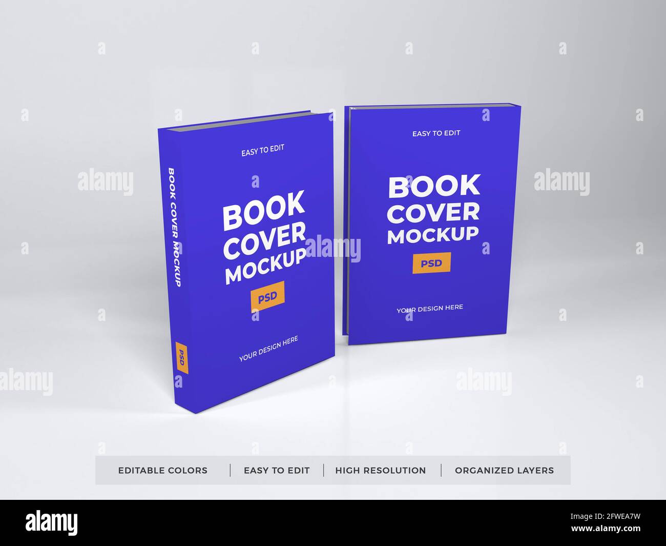 Book Cover 3D Illustration Mockup Scene on Isolated Background Stock ...