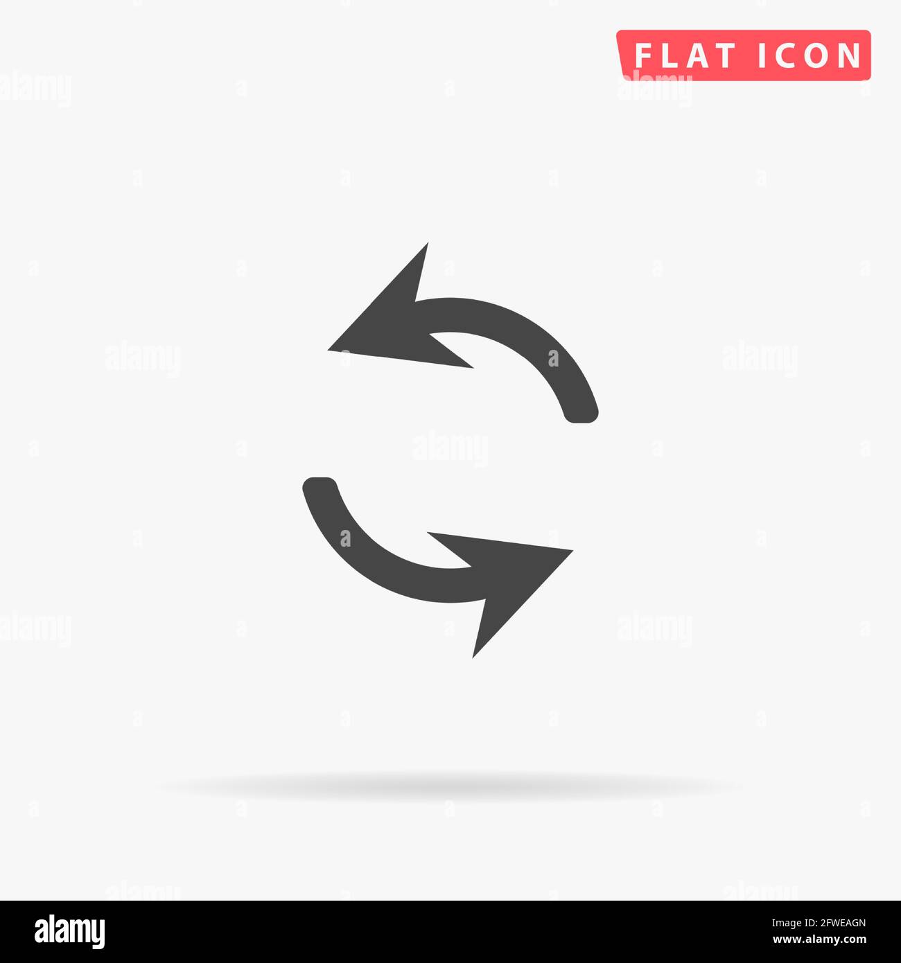 Exchange Arrow flat vector icon. Hand drawn style design illustrations ...